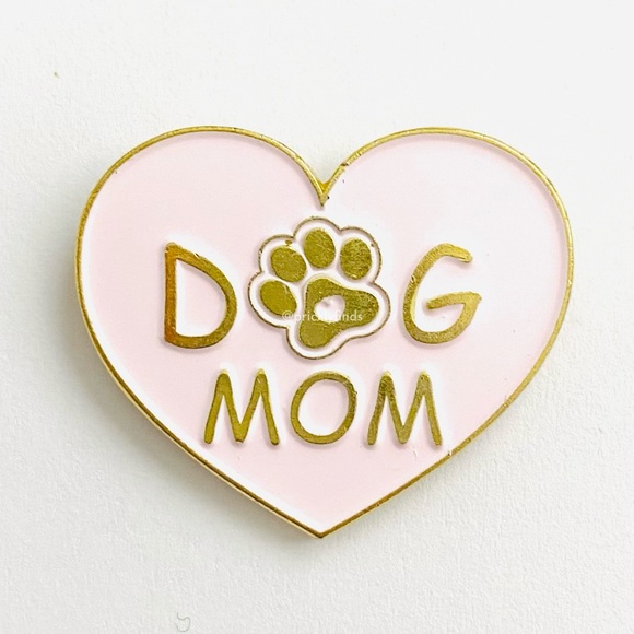 pricklyfinds | Jewelry | 84 Heart Dog Mom Pet Paw Enamel Pin | Poshmark